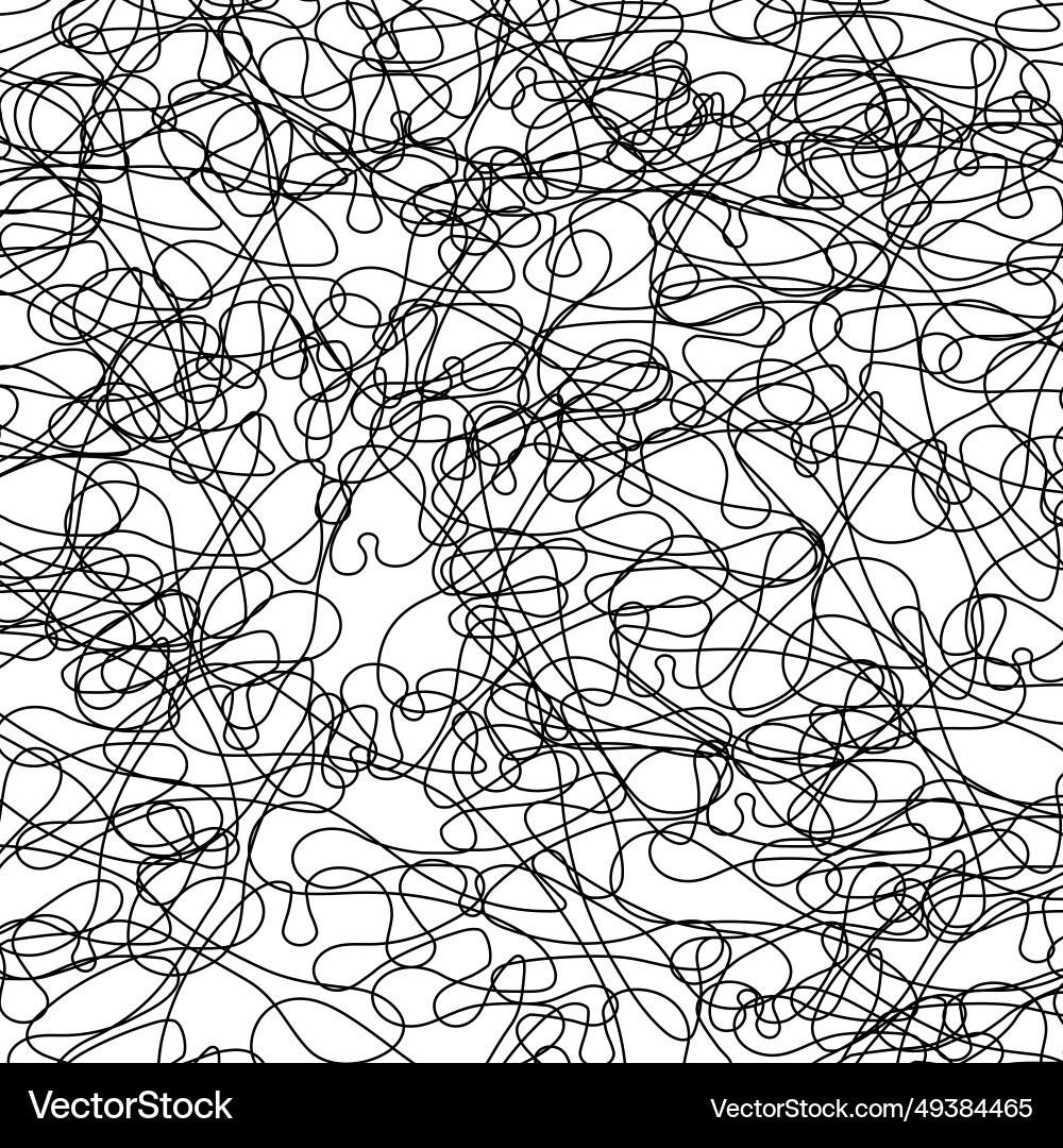 Blot doodle background wavy curve lines cartoon Vector Image