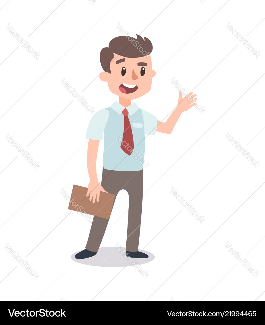 Businessman character set animate male Royalty Free Vector
