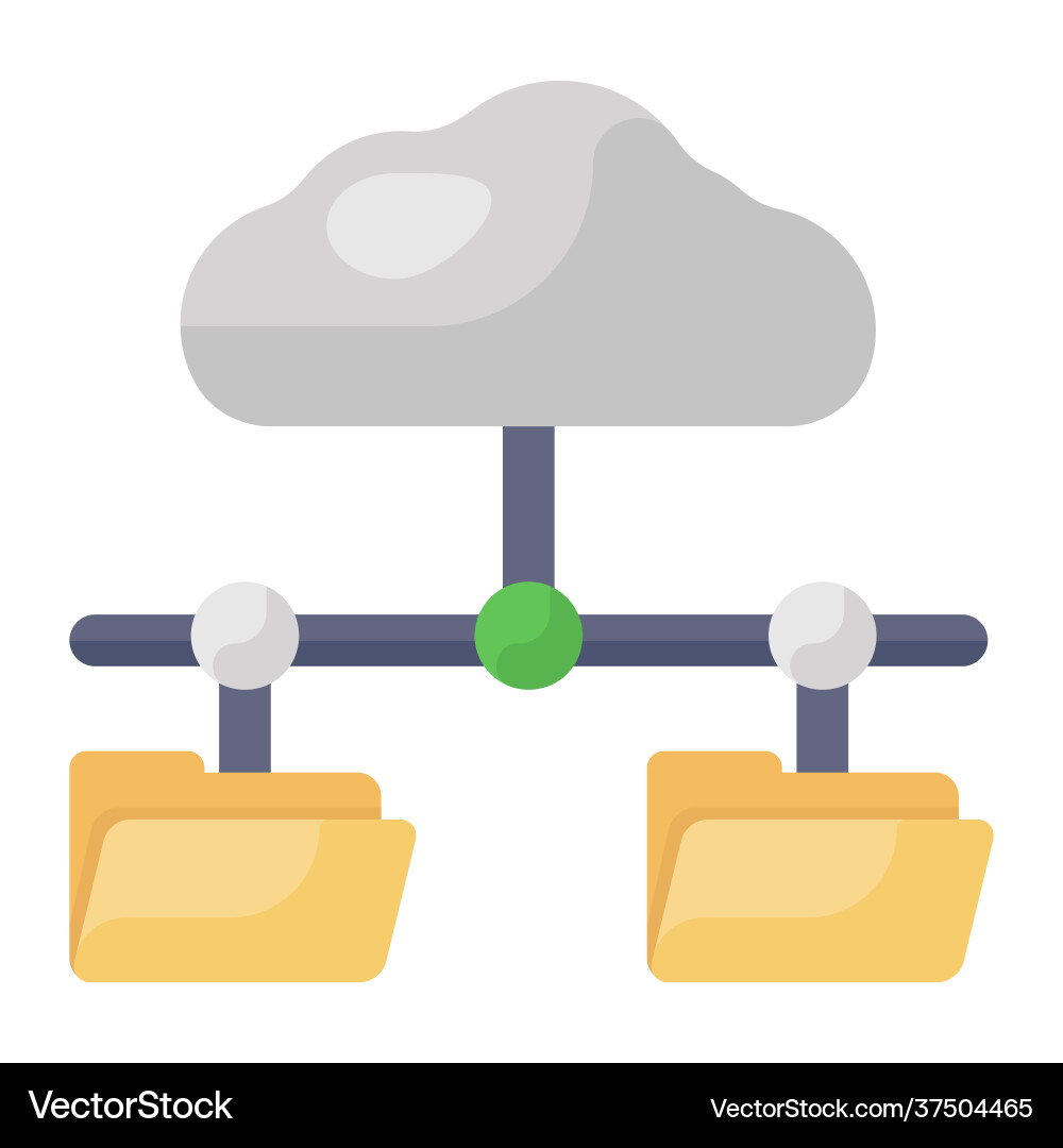 Cloud data network Royalty Free Vector Image - VectorStock