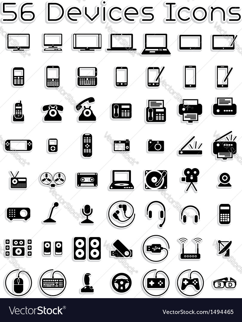 Electronic devices icons Royalty Free Vector Image Electronic devices icons Royalty Free Vector Image