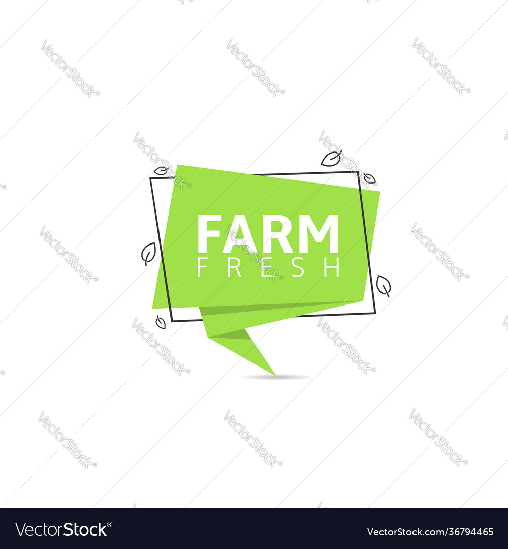 Farm fresh products label Royalty Free Vector Image