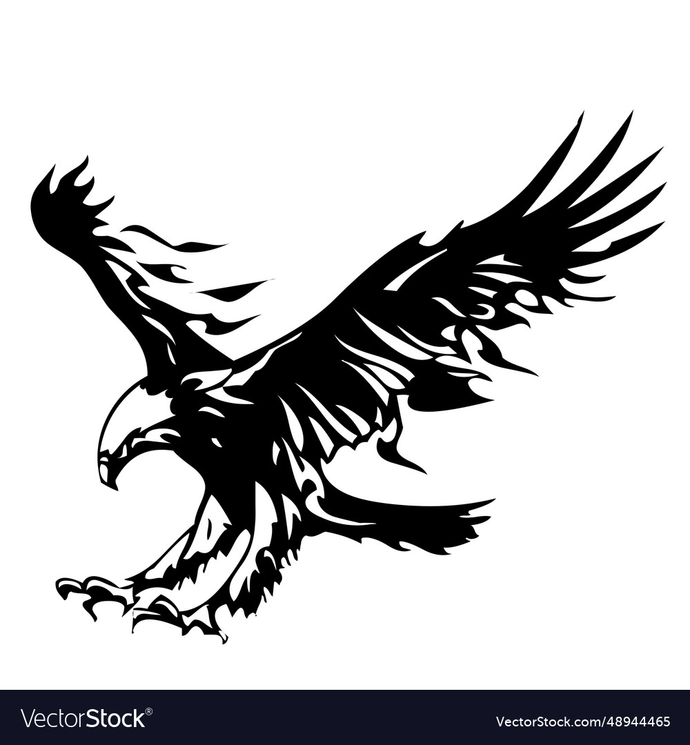 Flaying eagles Royalty Free Vector Image - VectorStock