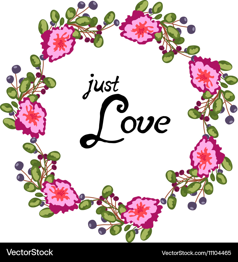 Flower frame colorful floral collection Royalty Free Vector