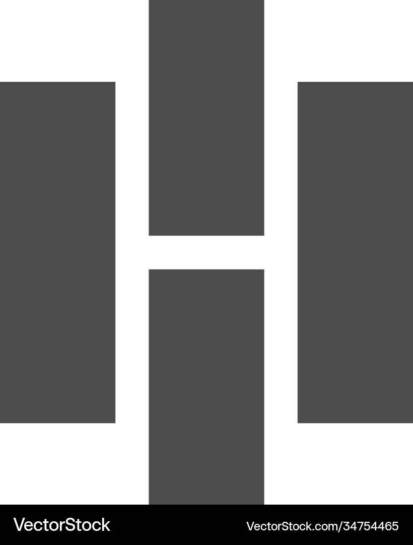 H i letter logo lettermark hi monogram typeface Vector Image