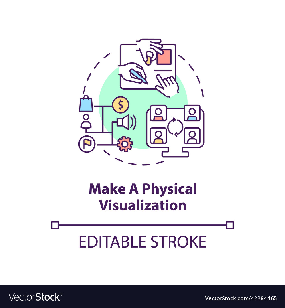 Make physical visualization concept icon Vector Image