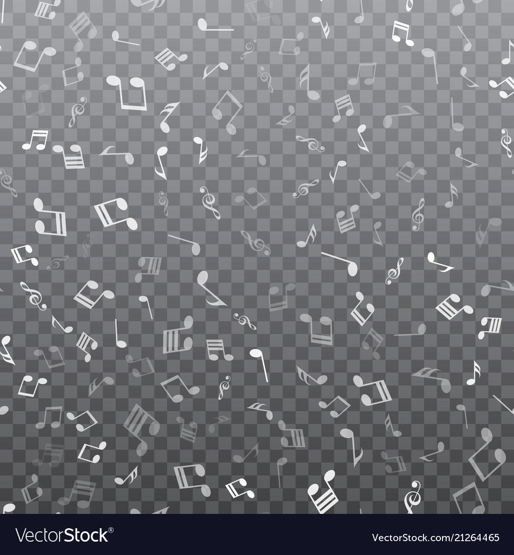 Seamless pattern with falling music notes Vector Image