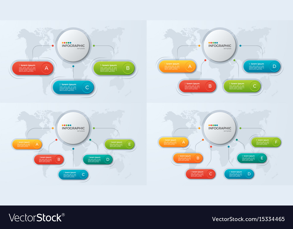 Set of presentation business infographic templates