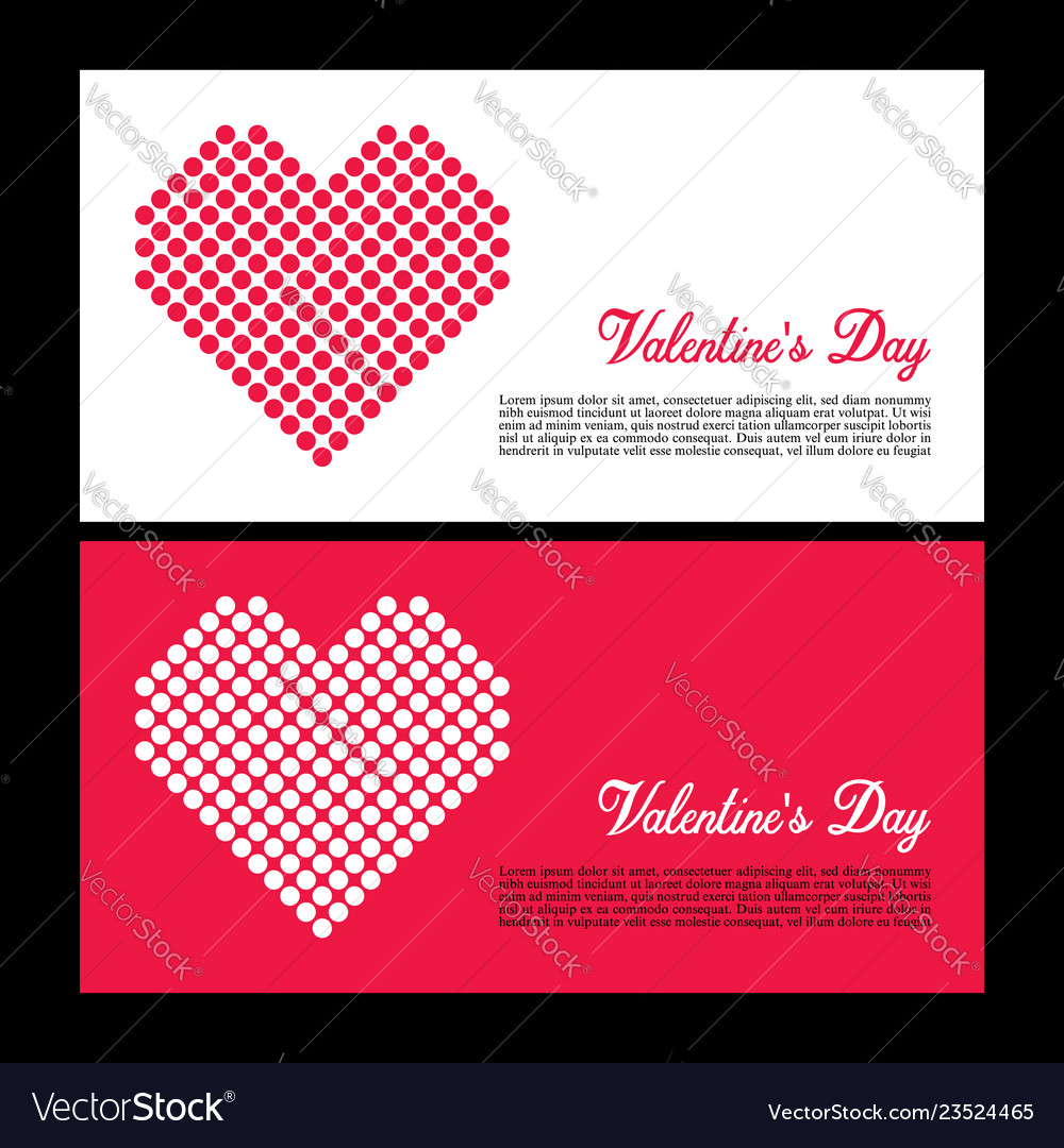 Valentines day card poster card label banner Vector Image