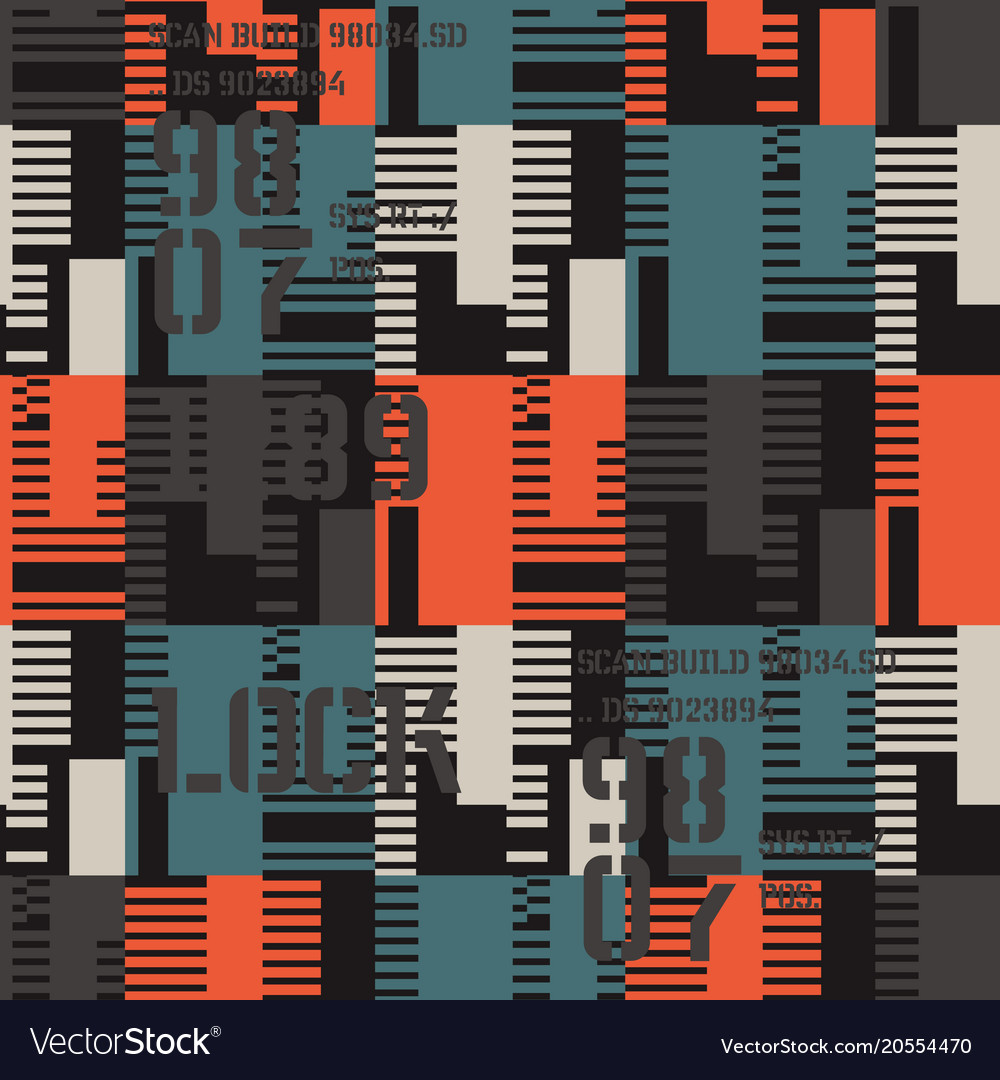 Abstract technological seamless pattern Royalty Free Vector