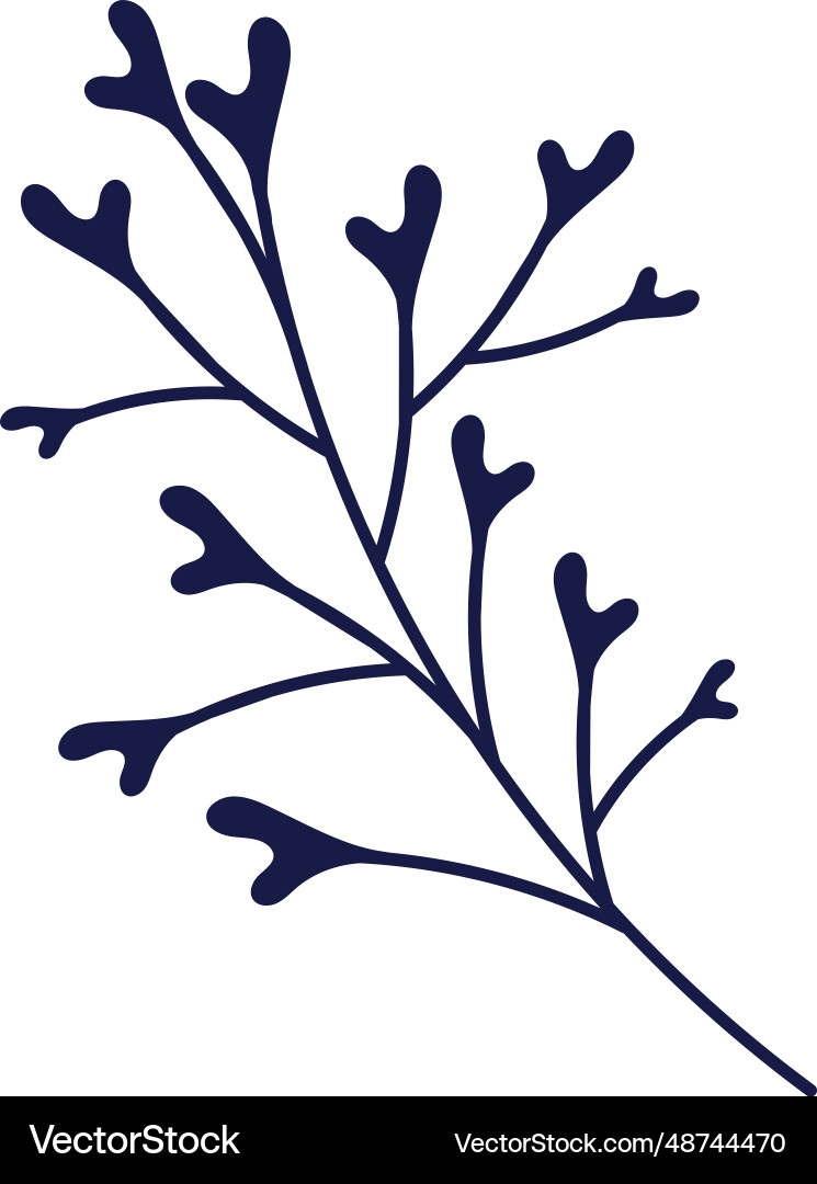 Autumn nature dry branch Royalty Free Vector Image