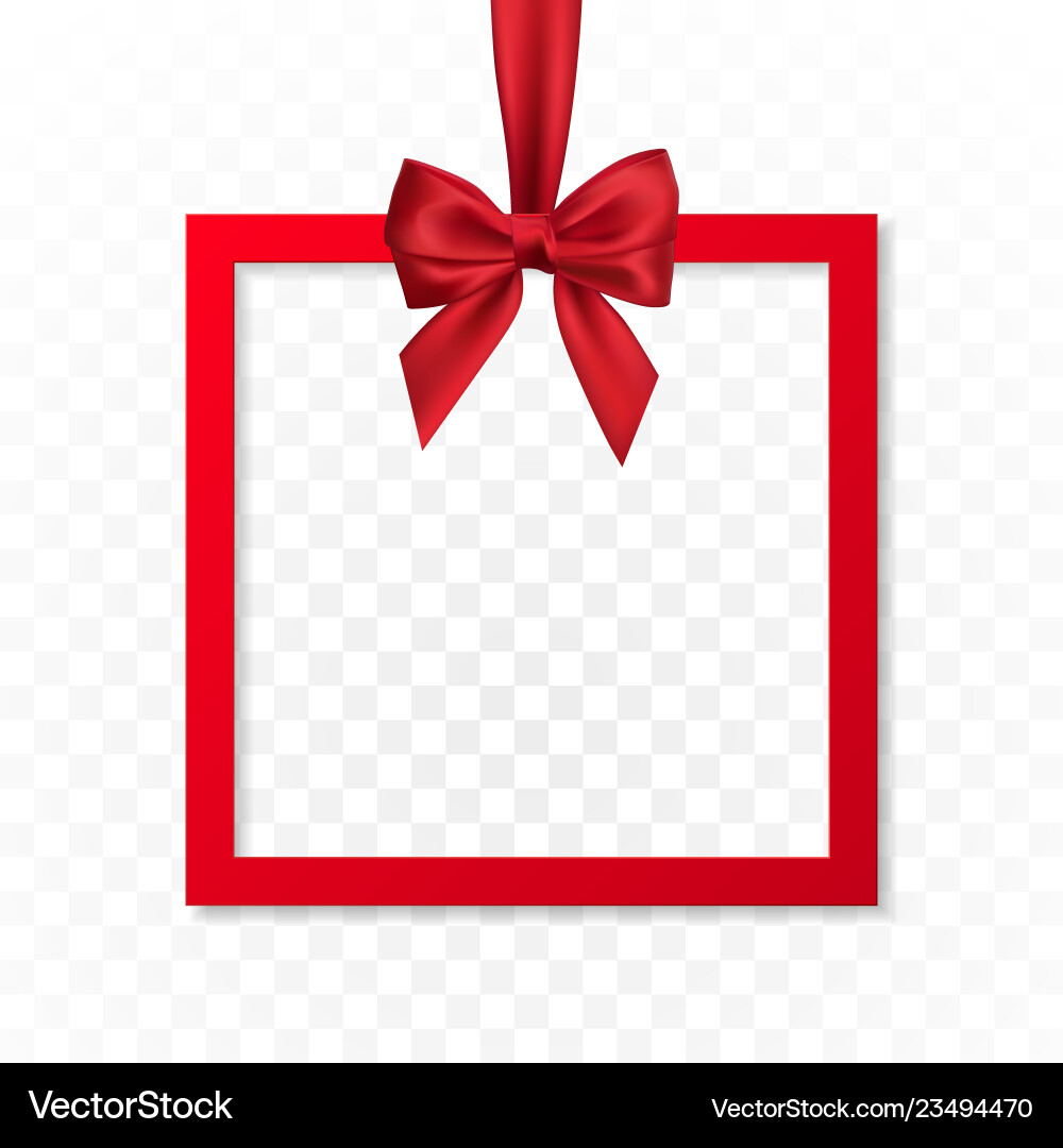 Bright holiday gift box frame banner hanging Vector Image