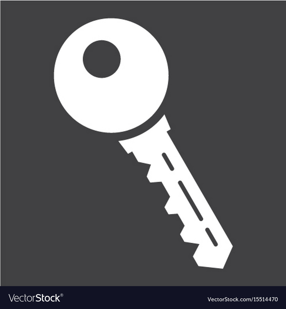 Key solid icon security and password Royalty Free Vector