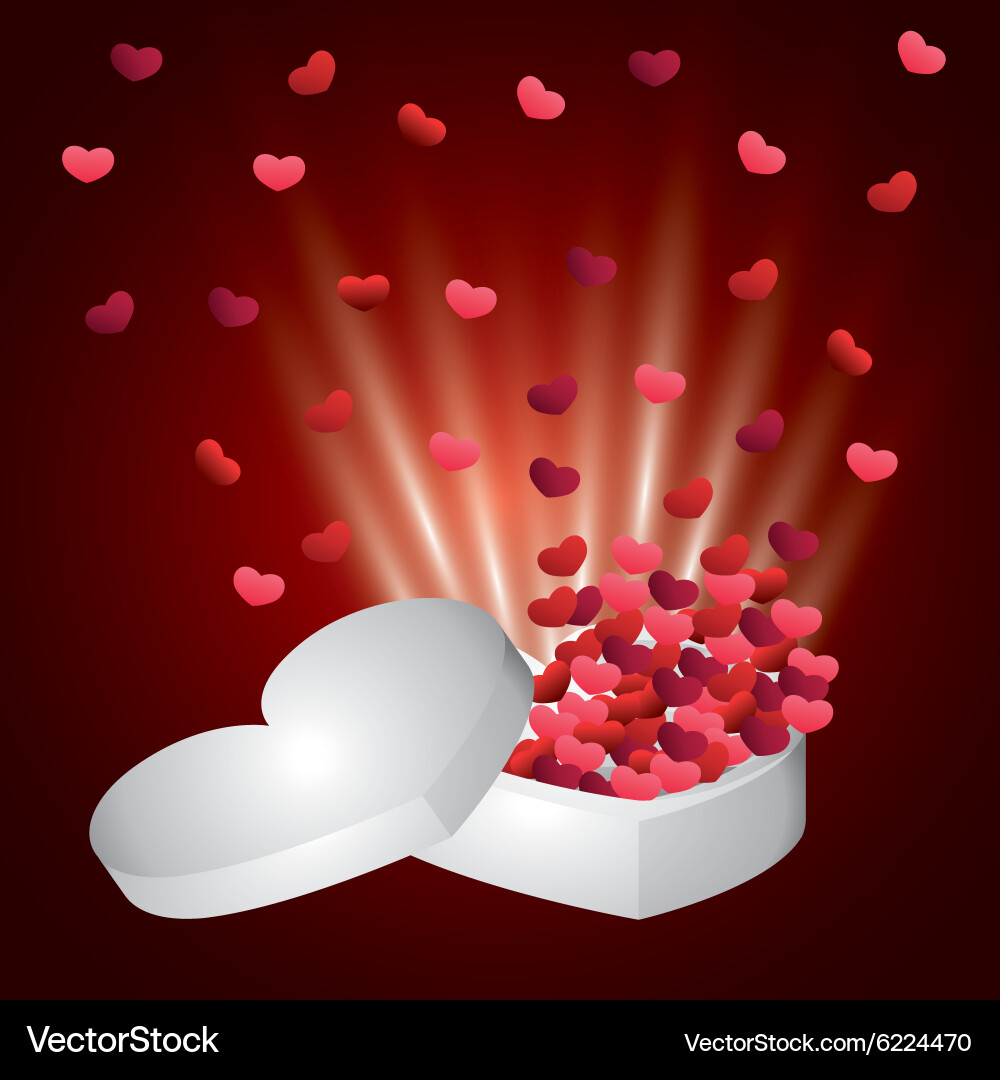 Love and hearts card Royalty Free Vector Image