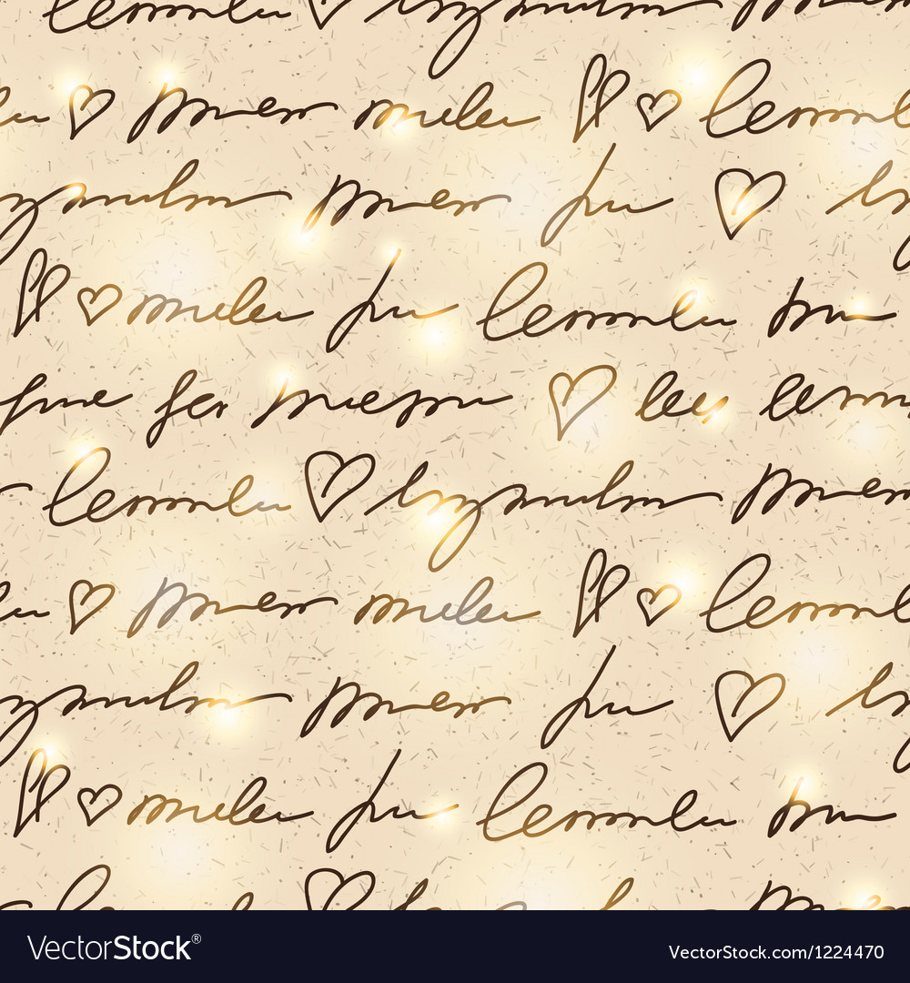 Pattern with handwriting elements Royalty Free Vector Image