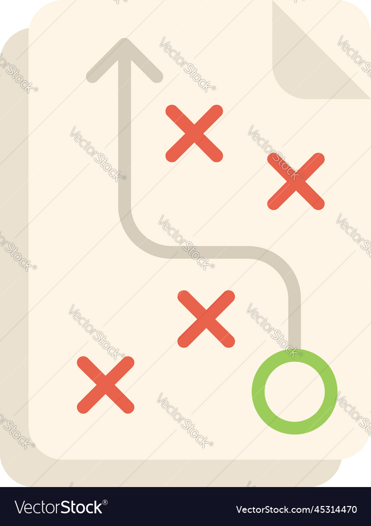 Strategy solution icon flat creative Royalty Free Vector