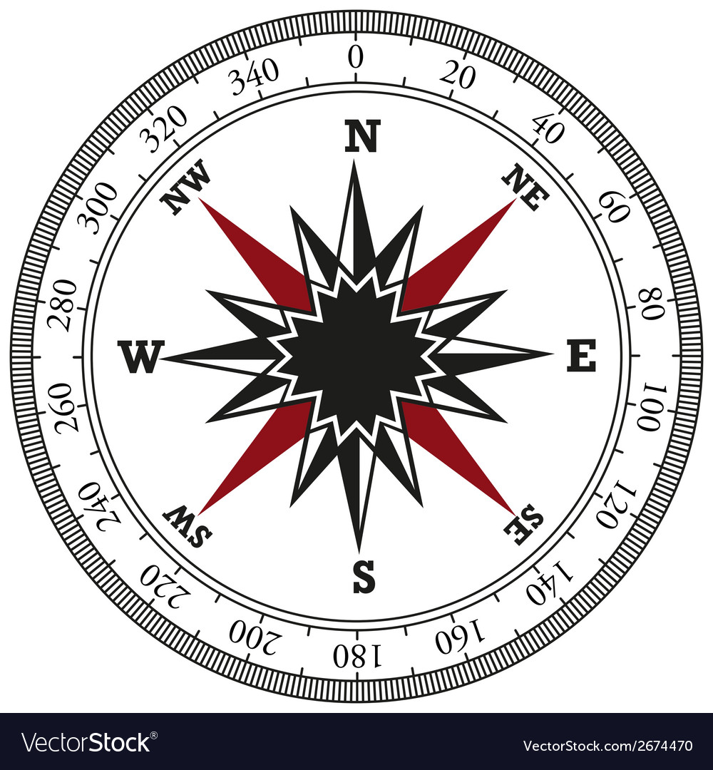 Wind rose Royalty Free Vector Image - VectorStock