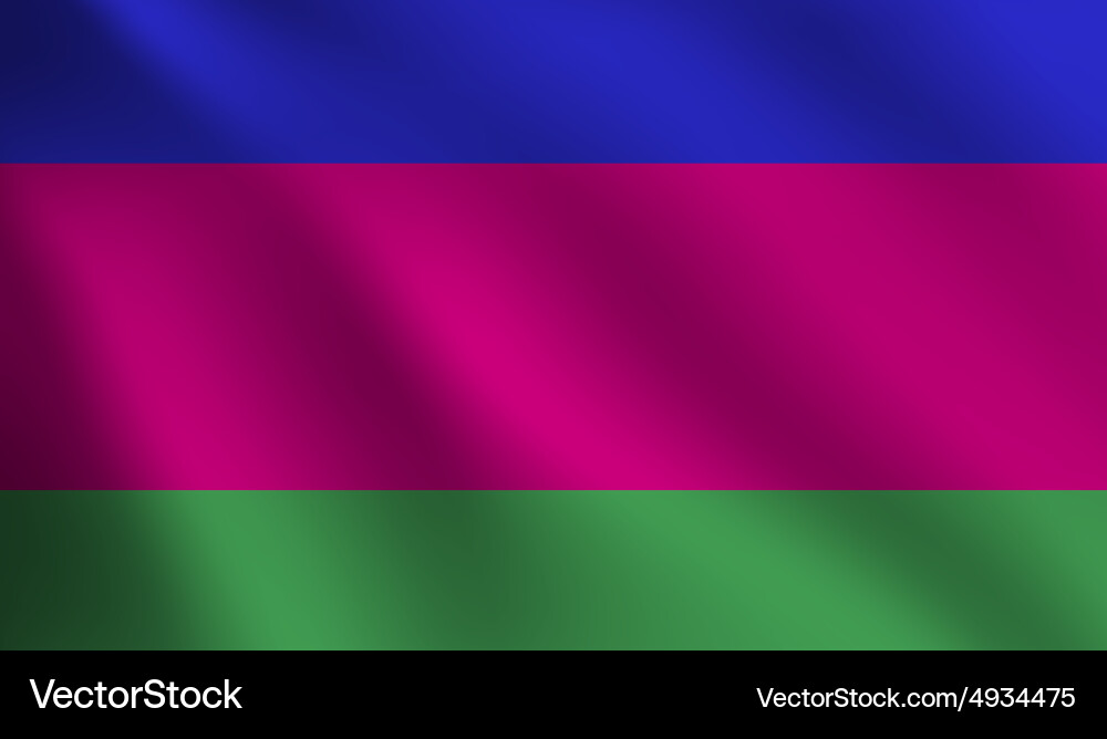 Kuban peoples republic flag Royalty Free Vector Image