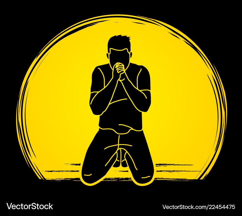 Praise god prayer christian praying Royalty Free Vector