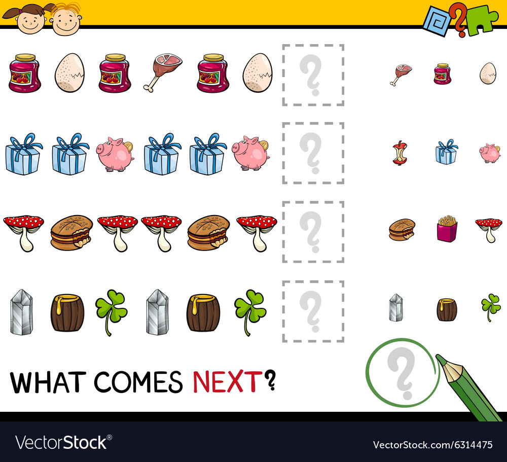 Preschool educational pattern task Royalty Free Vector Image