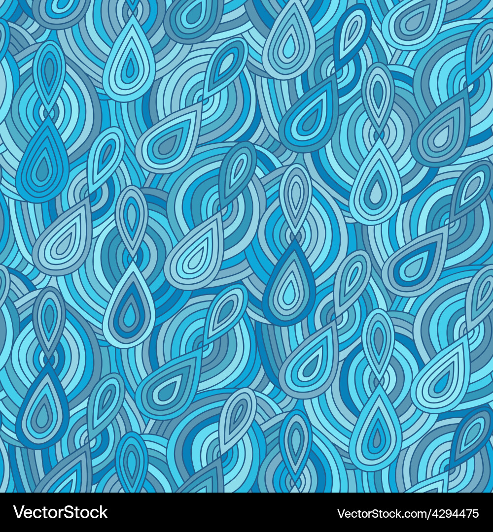 Seamless background of doodle drawn lines Vector Image