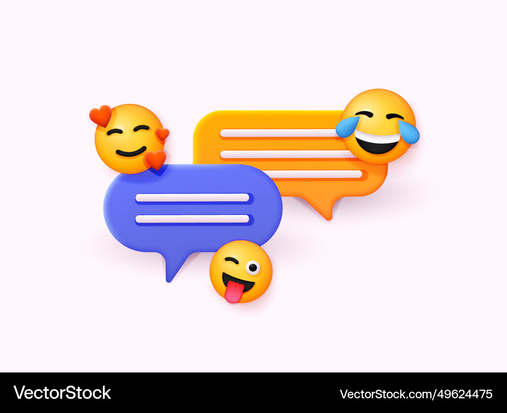 Speech bubbles symbol for chat on social media Vector Image