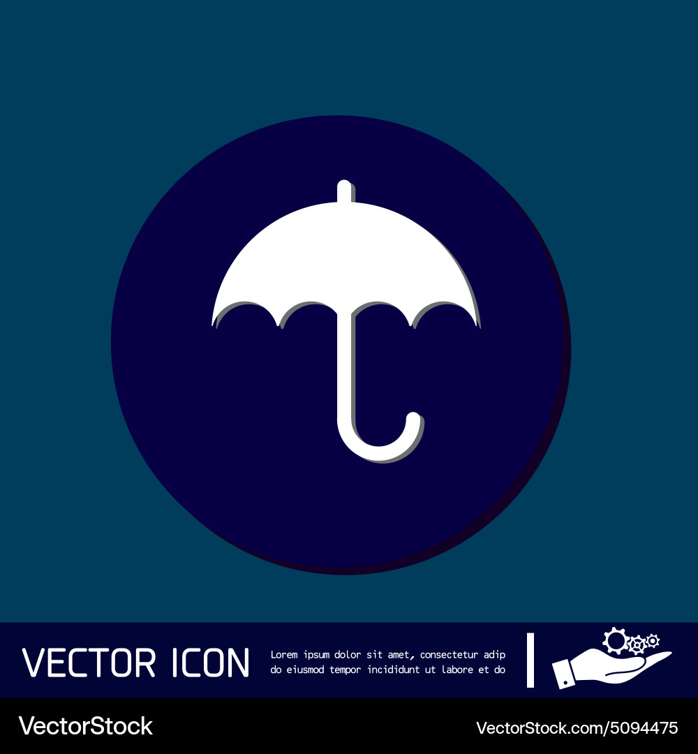 Umbrella icon protection from rain and moisture Vector Image