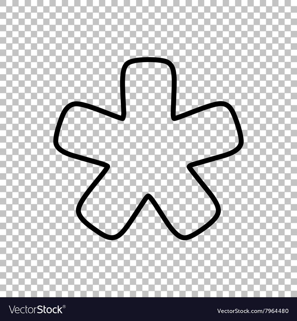 Asterisk star sign Royalty Free Vector Image - VectorStock