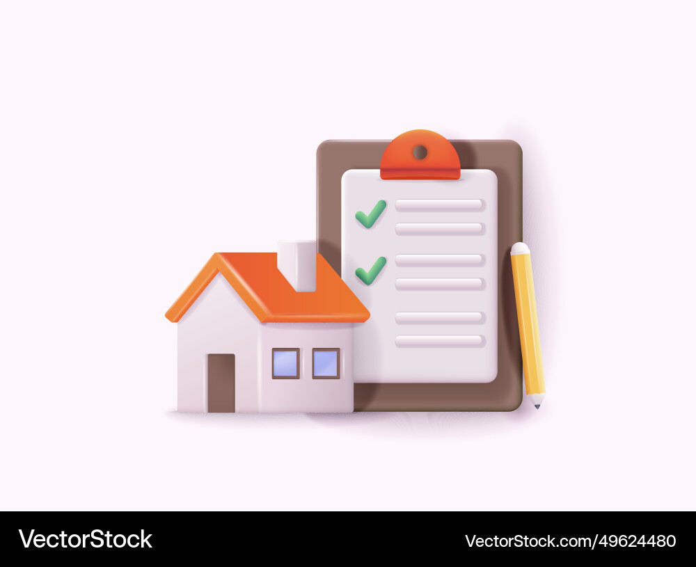 Choosing and searching for a house Royalty Free Vector Image