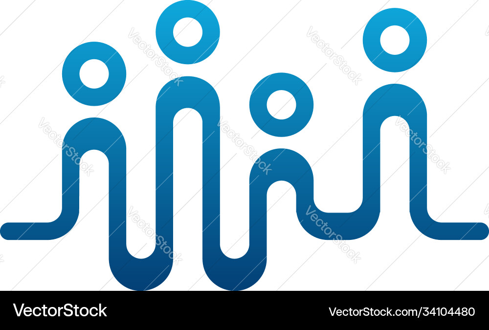 Community logo template designs people beat Vector Image