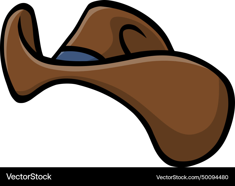 Cowboy hat wild west cartoon Royalty Free Vector Image