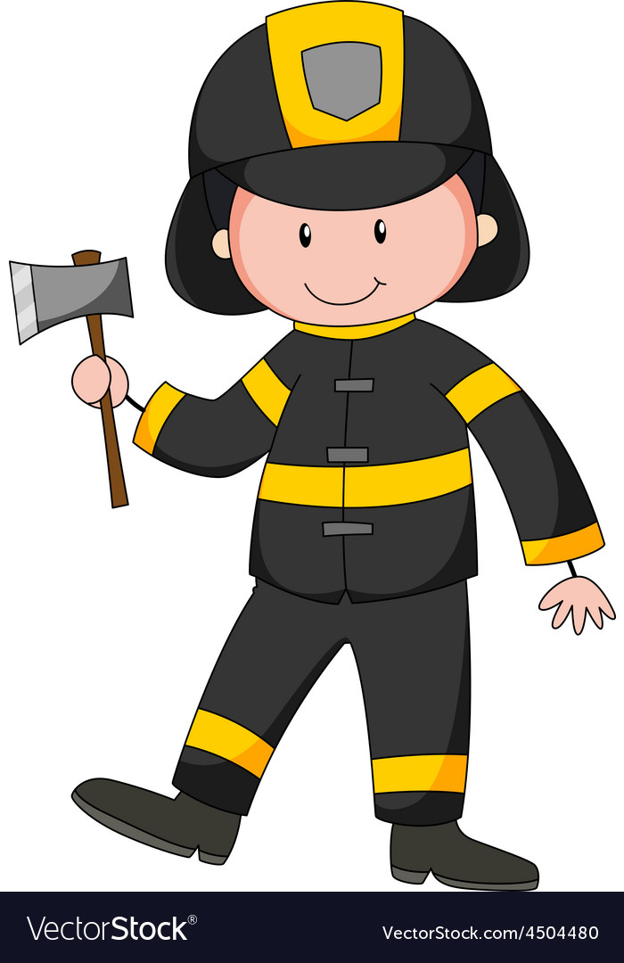 Fireman Royalty Free Vector Image - VectorStock