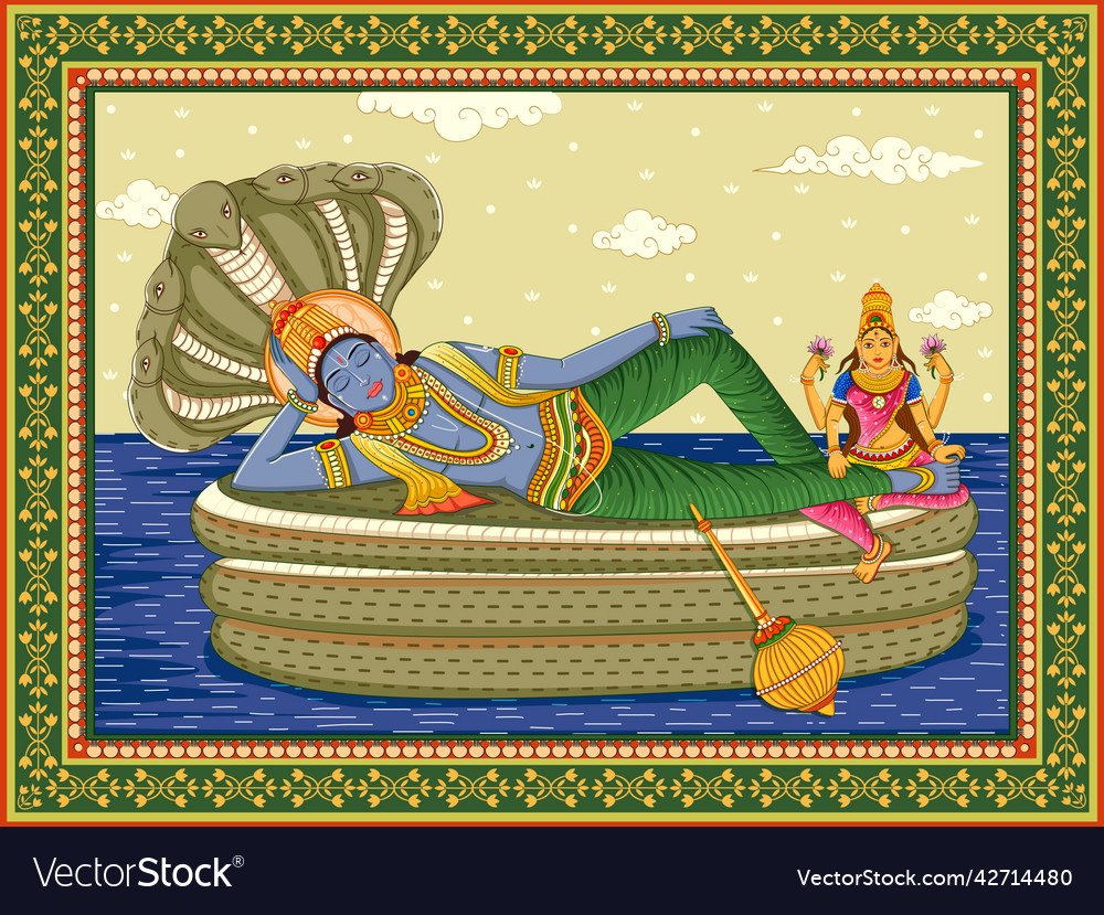 Lord vishnu Royalty Free Vector Image - VectorStock