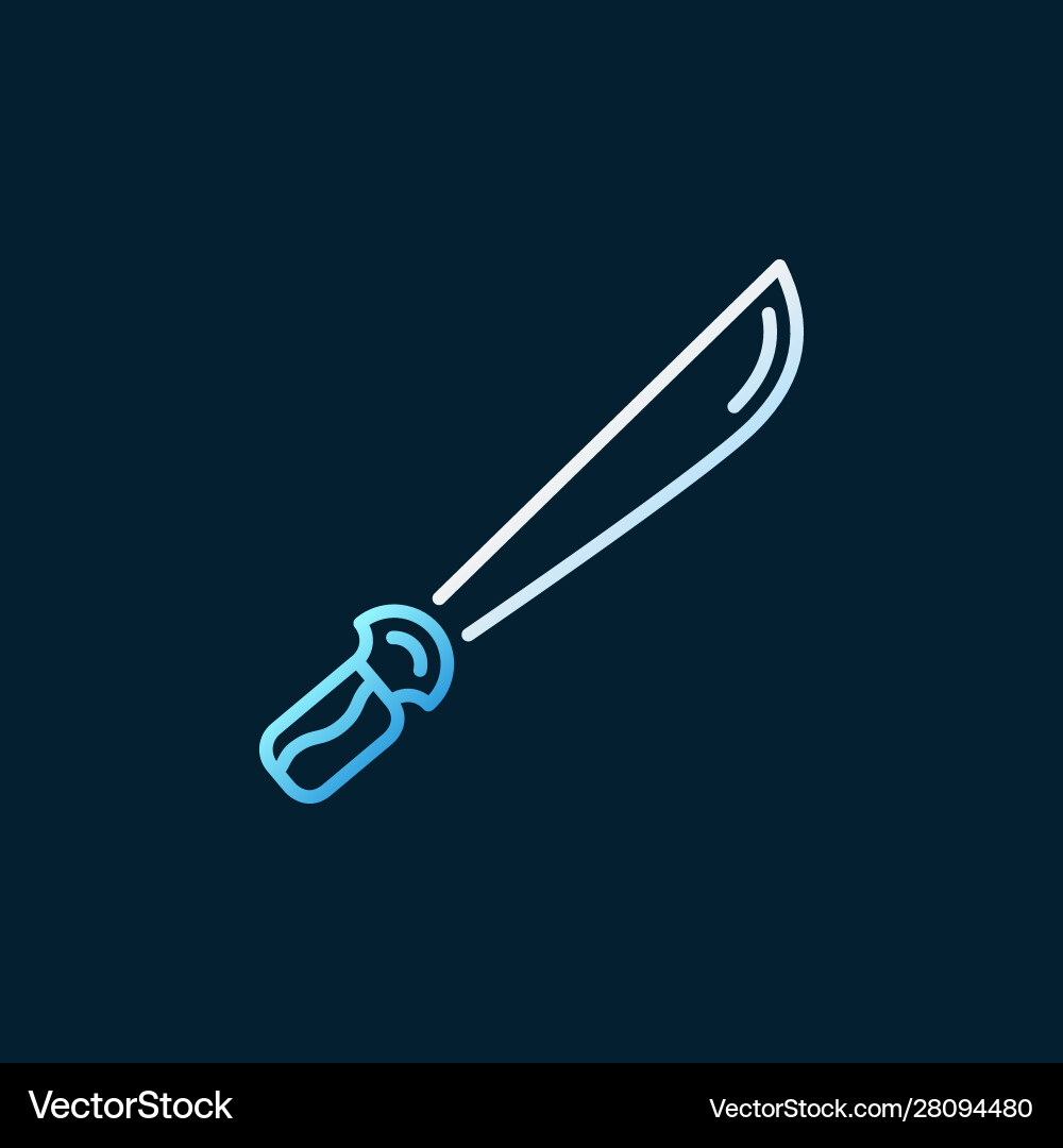 Old saber concept colored icon in outline Vector Image