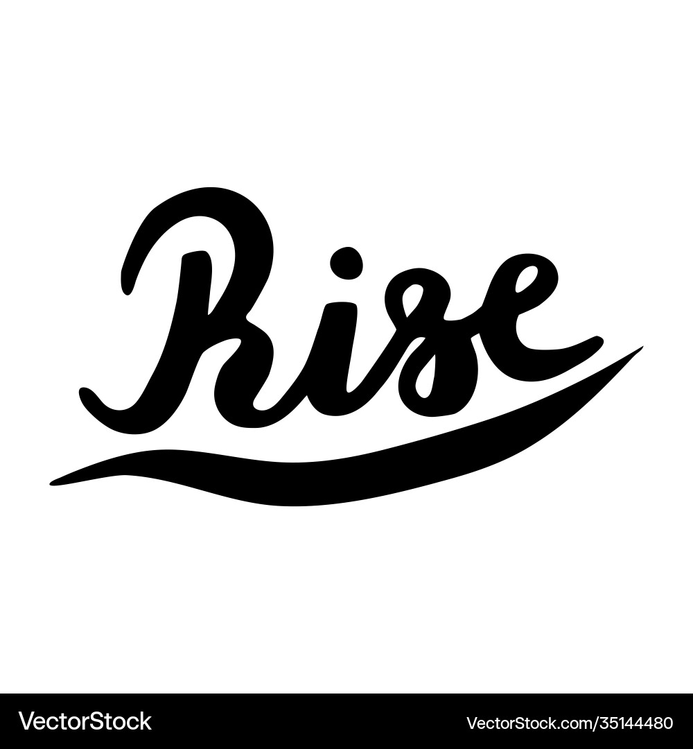 Rise card hand drawn quote Royalty Free Vector Image