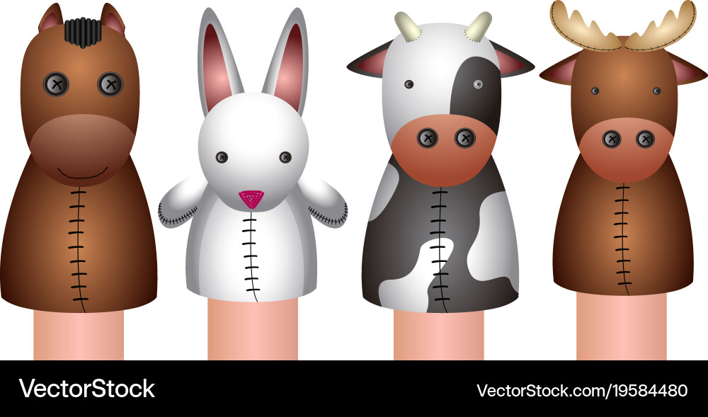 Set of puppets Royalty Free Vector Image - VectorStock