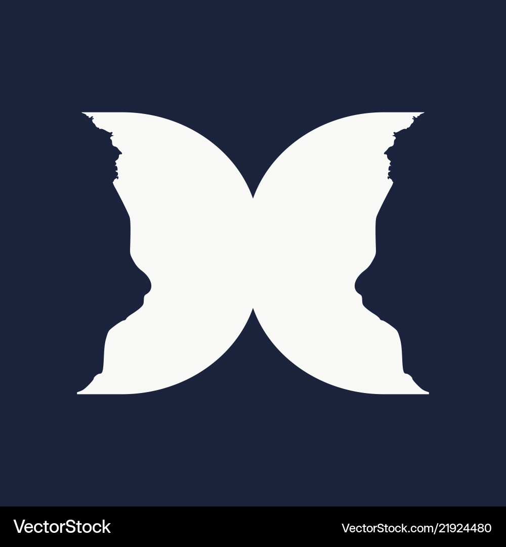 Silhouettes of two head Royalty Free Vector Image