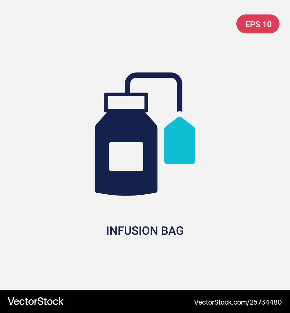 Two color infusion bag icon from bistro Royalty Free Vector
