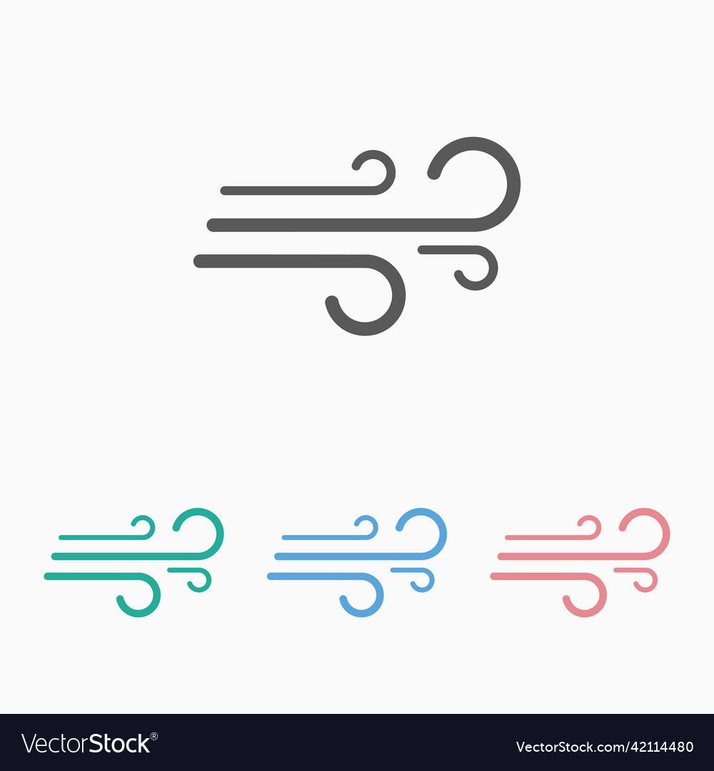 Wind icon Royalty Free Vector Image - VectorStock
