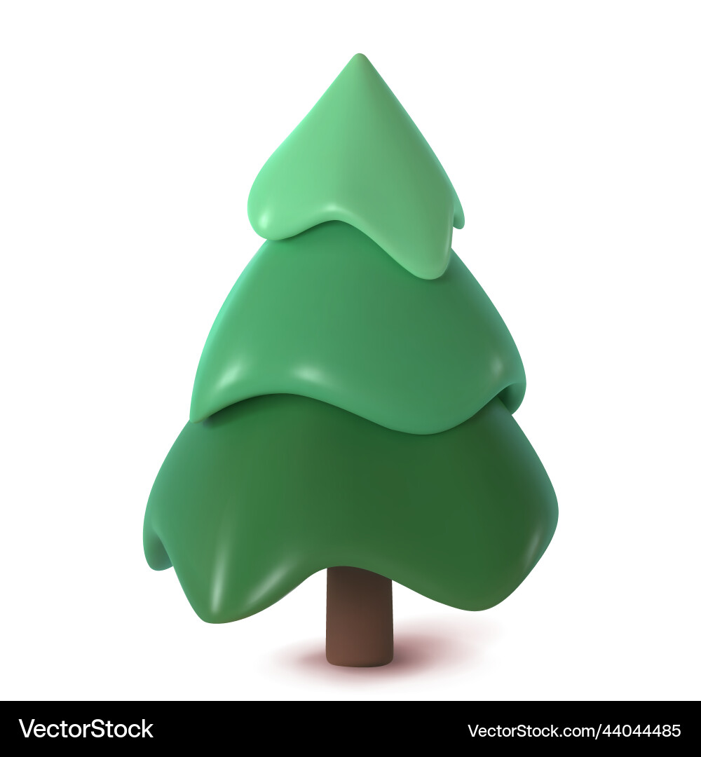 Abstract fir tree isolated on a white background Vector Image