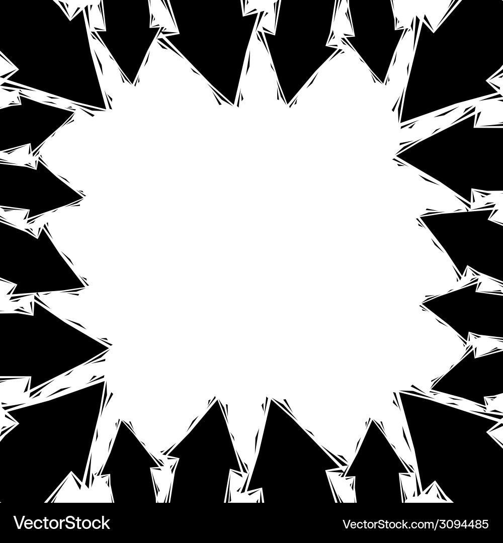 Arrows border made in contemporary geometric style