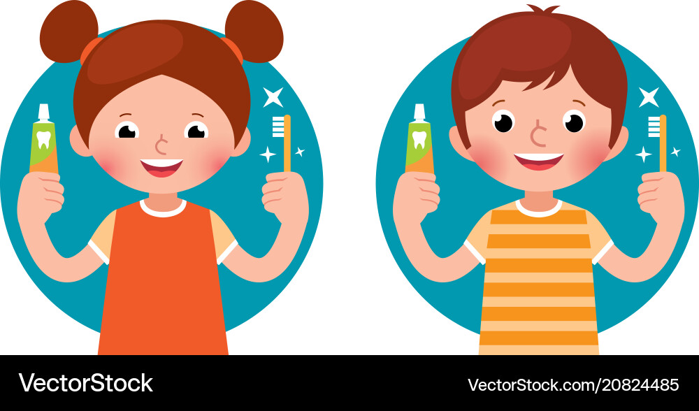 Children's Hygiene Cartoon Royalty Free Vector Image
