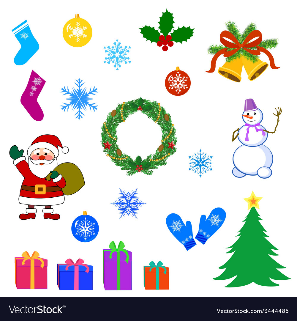Christmas set Royalty Free Vector Image - VectorStock