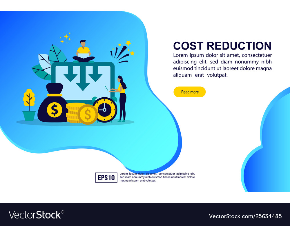 Concept cost reduction modern conceptual Vector Image Concept cost reduction modern conceptual Vector Image