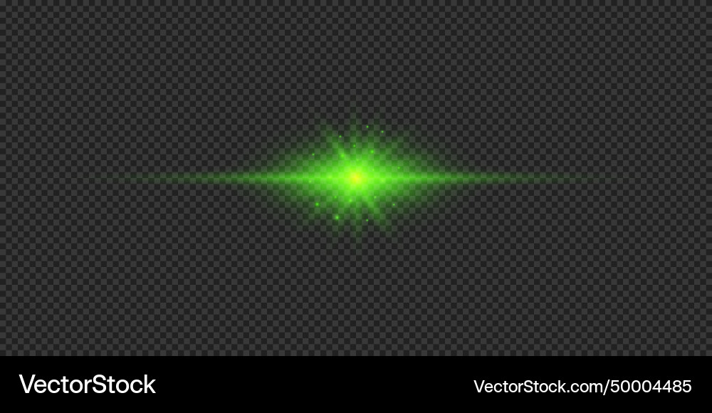 Green horizontal light effect of lens flares Vector Image