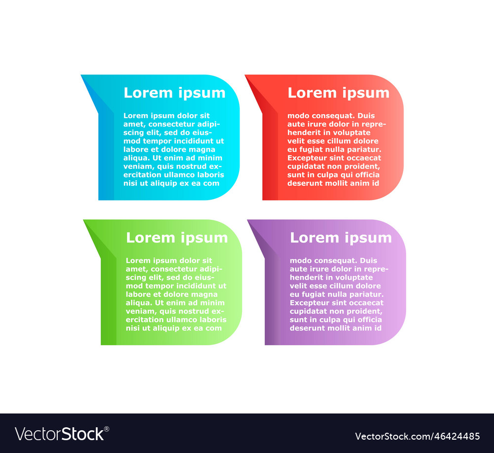 Info speech bubbles concept Royalty Free Vector Image