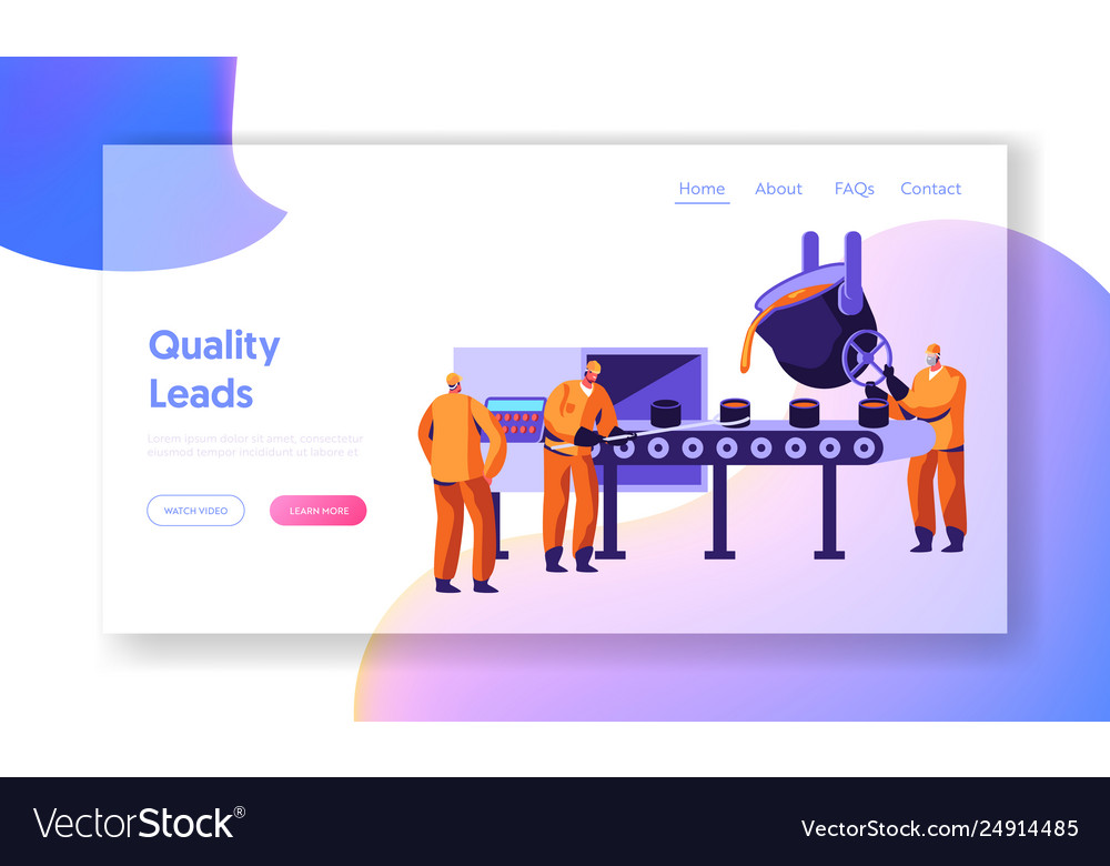 Metallurgy industry workers smelting metal Vector Image Metallurgy industry workers smelting metal Vector Image