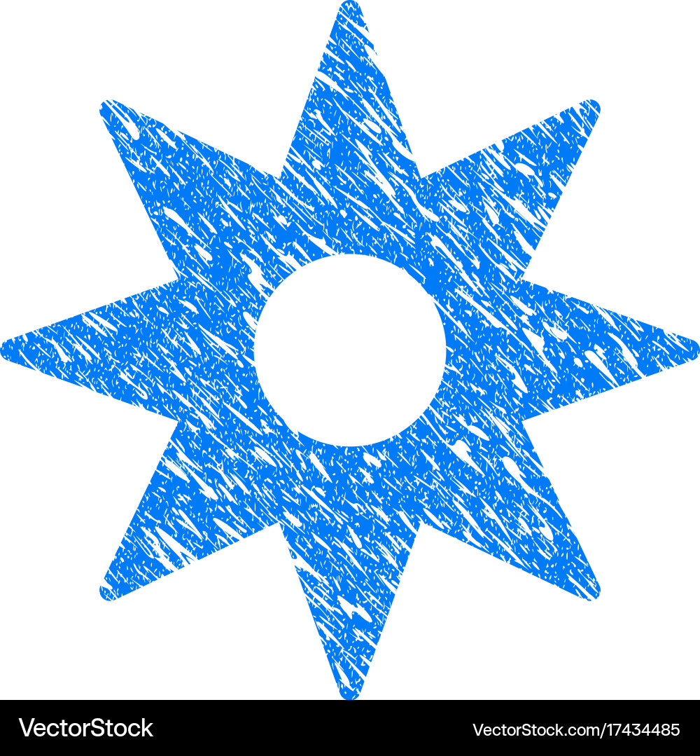 New star sticker grunge icon Royalty Free Vector Image