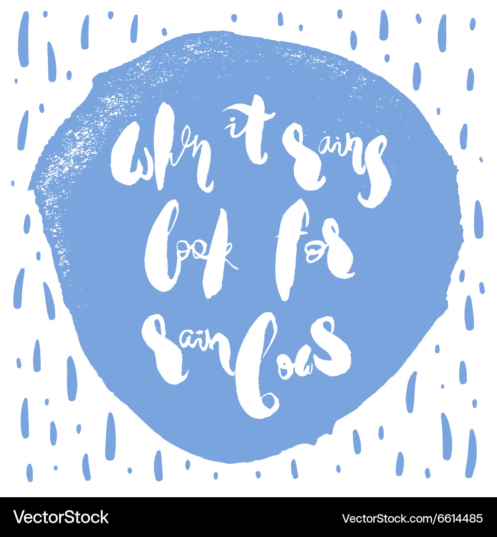 Poster with handwritten inspirational phrase Vector Image