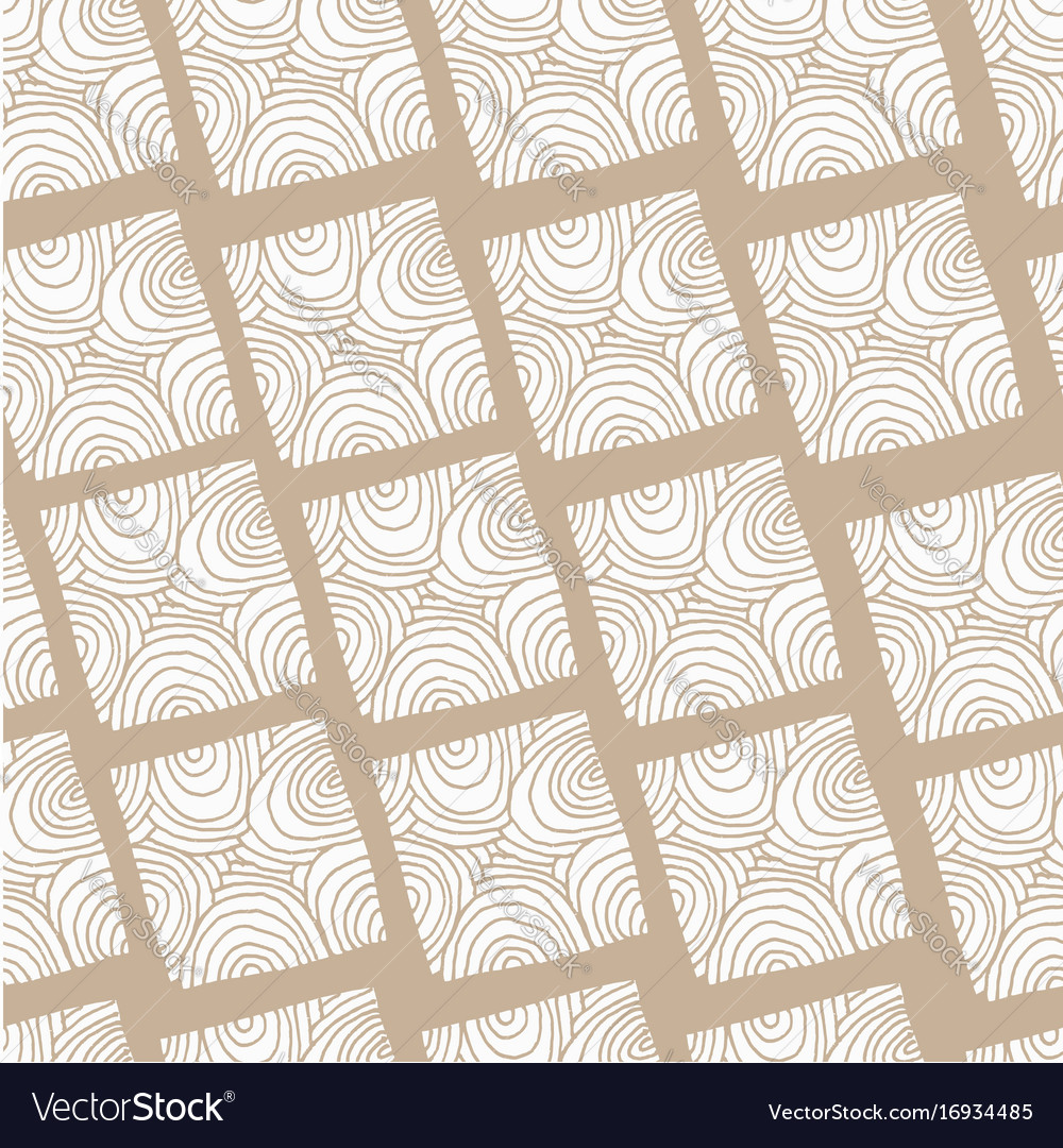 Rectangle doodle seamless pattern hand drawing Vector Image