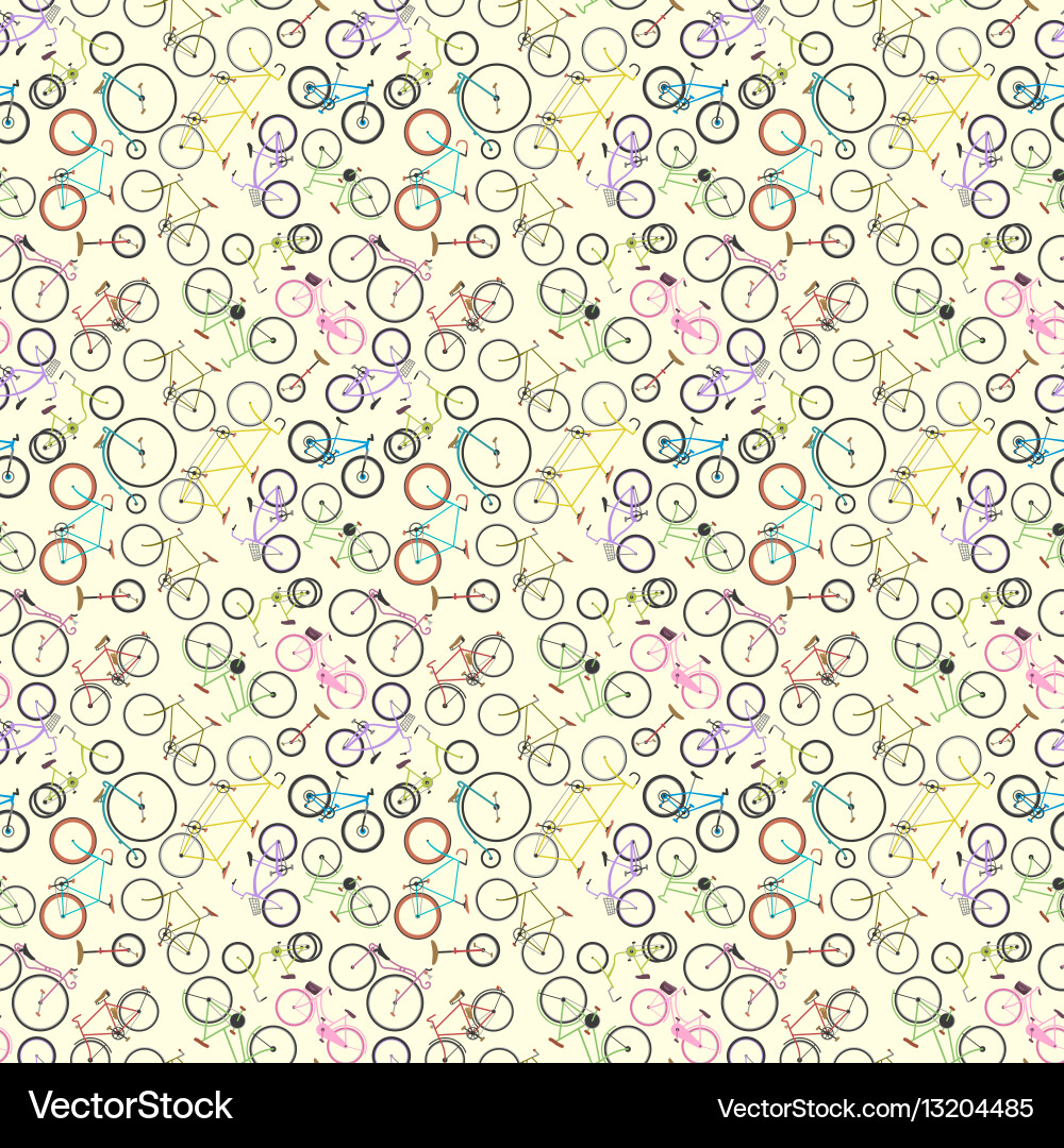 Retro bike pattern background Royalty Free Vector Image